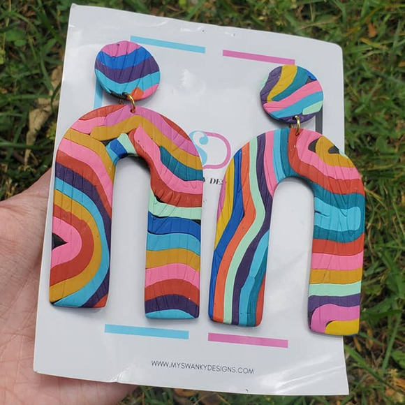 Swanky Designs | Jewelry | New Swanky Designs Psychedelic Colorful ...